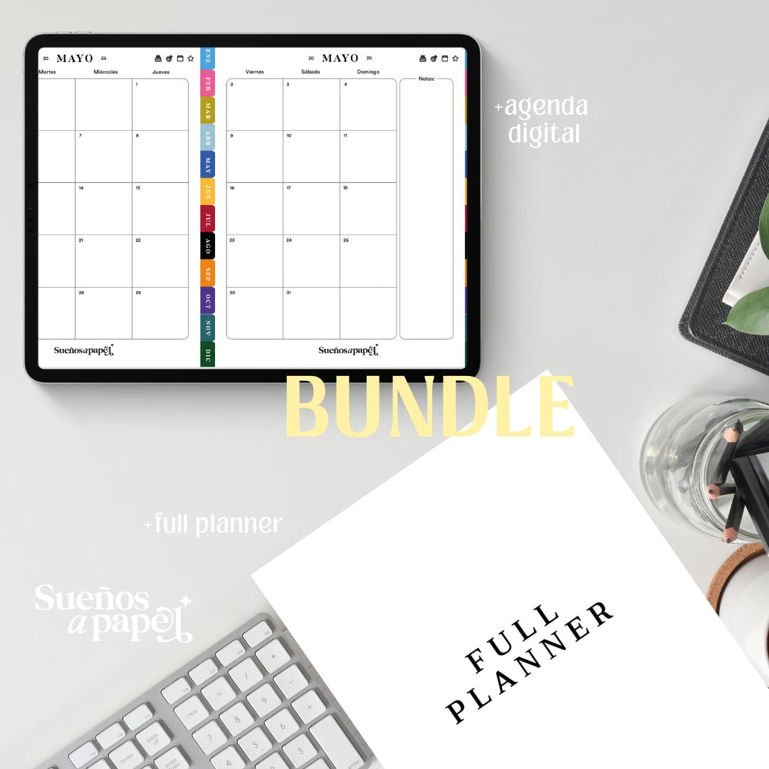 KIT: Agenda Digital 2025 + Full Planner – Sueños a Papel